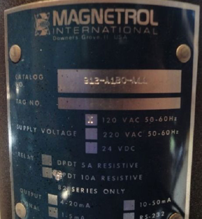 MAGNETROL ULTRASONIC LEVEL SWITCH 912-A1B0-A11
