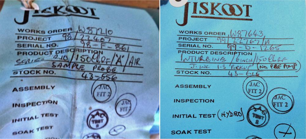 JISKOOT INC SAMPLING INSULATED CABINET AND SERIES 210 SAMPLE PROBE ASSEMBLY