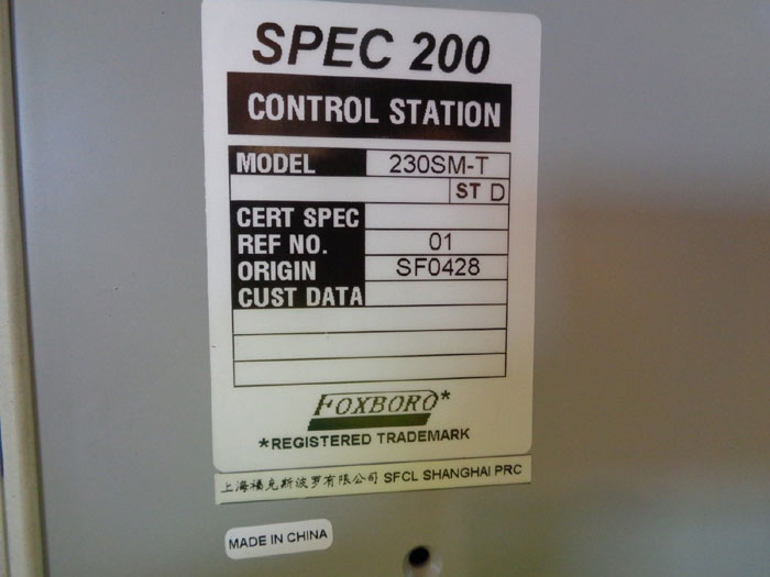 FOXBORO ANALOG CONTROL DISPLAY STATION SPEC 200, 230SM-T