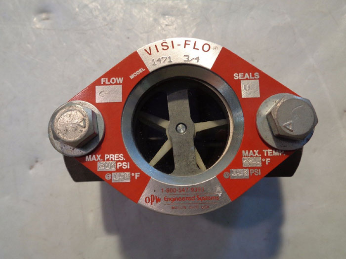 VISI-FLO 3/4" SIGHT FLOW INDICATOR VALVE 1471