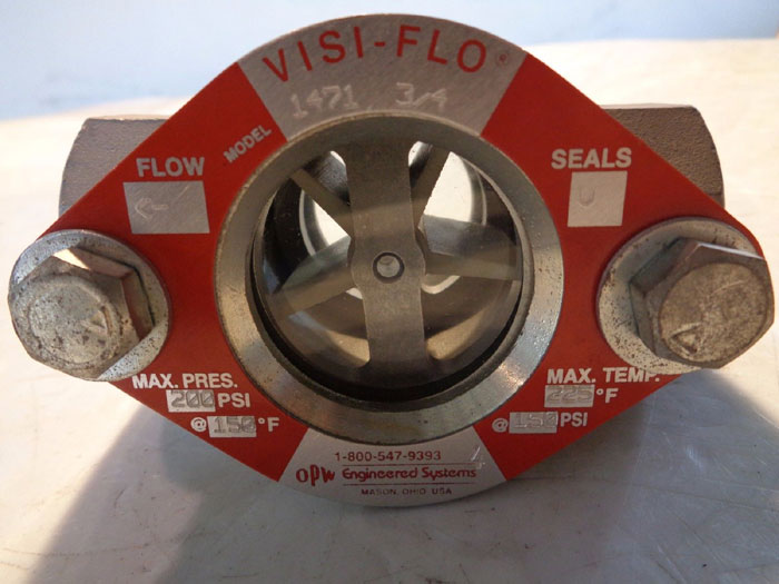 VISI-FLO 3/4" SIGHT FLOW INDICATOR VALVE 1471