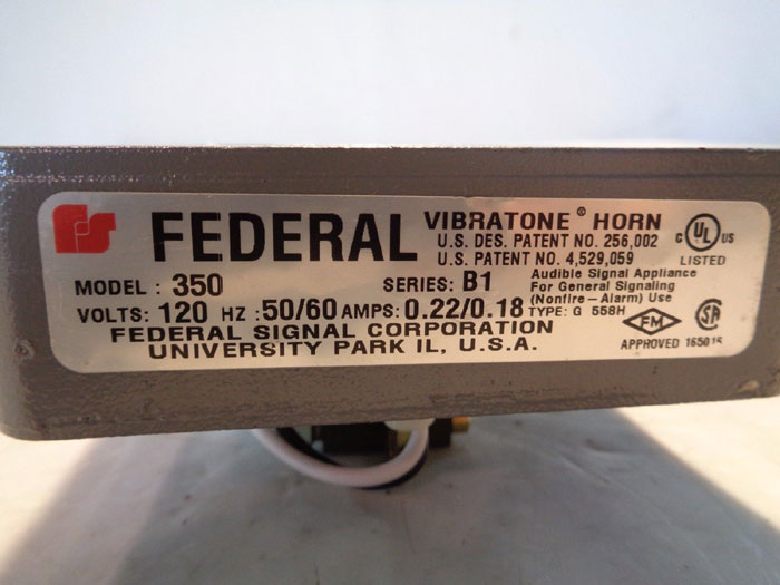 FEDERAL SIGNAL VIBRATONE HORN 350