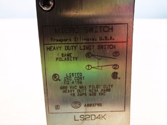 HONEYWELL HEAVY DUTY MICRO SWITCH LS2D4K