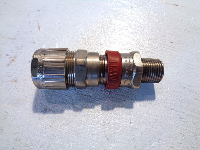 LOT OF (4) HAWKE CABLE GLANDS, 1/2" NPT, TYPE 711, SIZE "A"