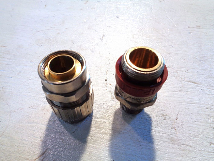 LOT OF (4) HAWKE CABLE GLANDS, 1/2" NPT, TYPE 711, SIZE "A"