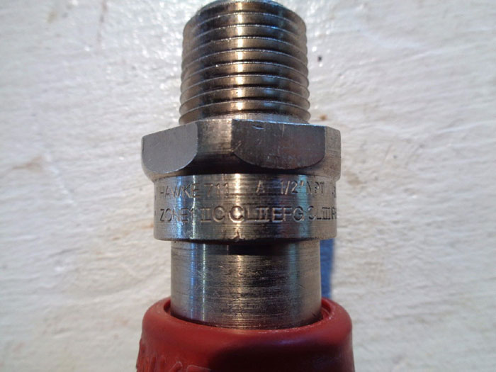 LOT OF (4) HAWKE CABLE GLANDS, 1/2" NPT, TYPE 711, SIZE "A"