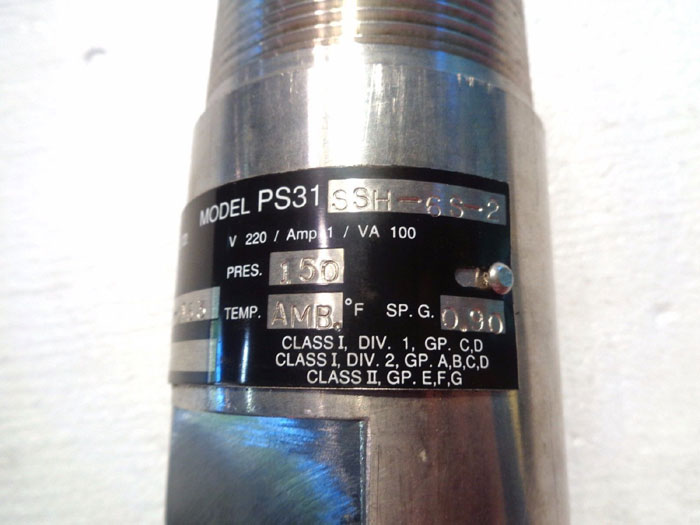 PROMAG / PM MAG LTD. LEVEL SWITCH, MODEL#: PS31-SSH-6S-2 OR MODEL ...