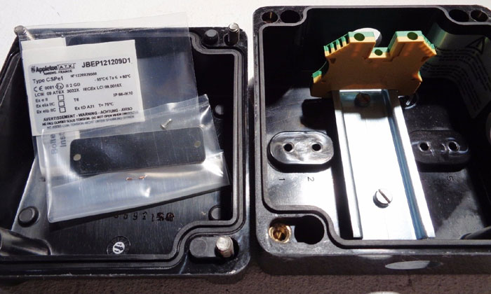 LOT OF (2) EMERSON APPLETON POLYESTER JUNCTION BOX JBEP121209D1