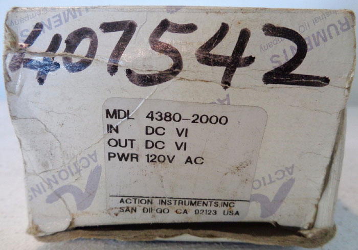 ACTION PAK DC INPUT FIELD CONFIGURABLE ISOLATOR - MODEL 4380-2000
