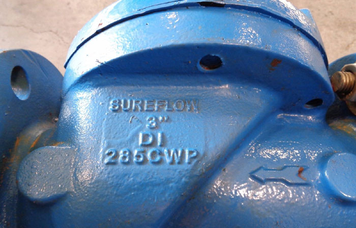 SURE FLOW EQUIPMENT 3" DUCTILE IRON ELASTIC SWING FOOT VALVE CFX12511