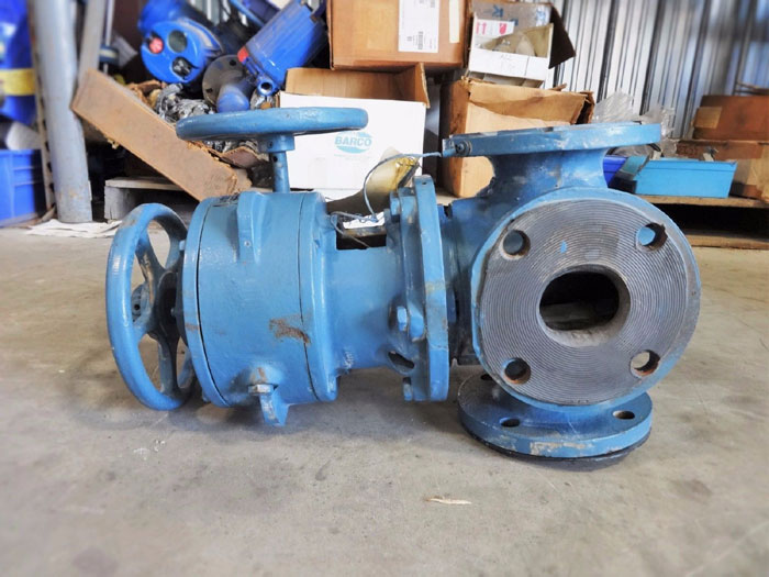 DEZURIK 3" 4-WAY PLUG VALVE - FIGURE PFW, ITEM 81355, PART 9253547