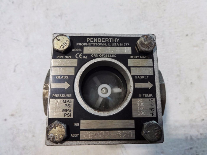 PENBERTHY 3/4" SIGHT FLOW INDICATOR W/ FLAPPER SFR 3/4 H
