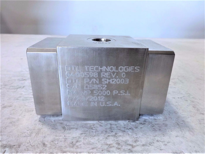 DTL TECHNOLOGIES 1/2" SHUTTLE VALVE SH2003