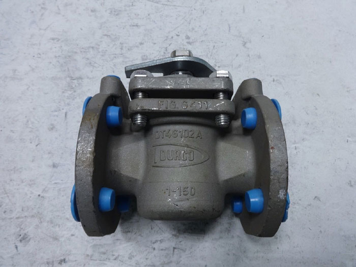 DURCO 1" 150# CF8M FLANGED PLUG VALVE G411