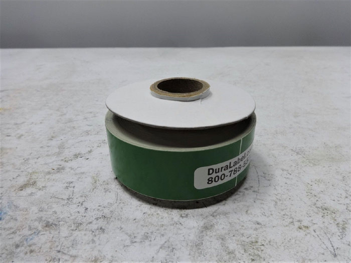 LOT OF (8) DURALABEL (BAUER BRADY) GREEN VINYL TAPE ROLLS 1.125" & 2.25 ...