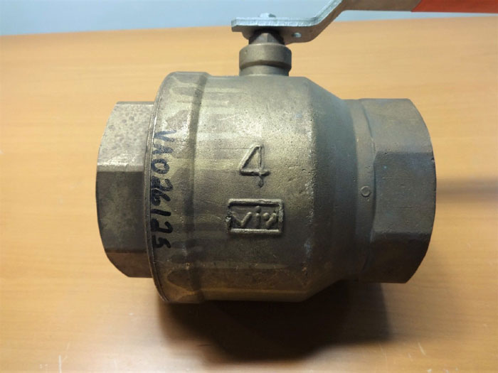 MAS 4" NPT BRASS BALL VALVE #B-3 WITH 600 WOG & 150 WSP