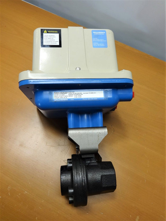 2" ACTUATED BALL VALVE W/ VALVCON ACTUATOR LADCW2000L3TN115AC