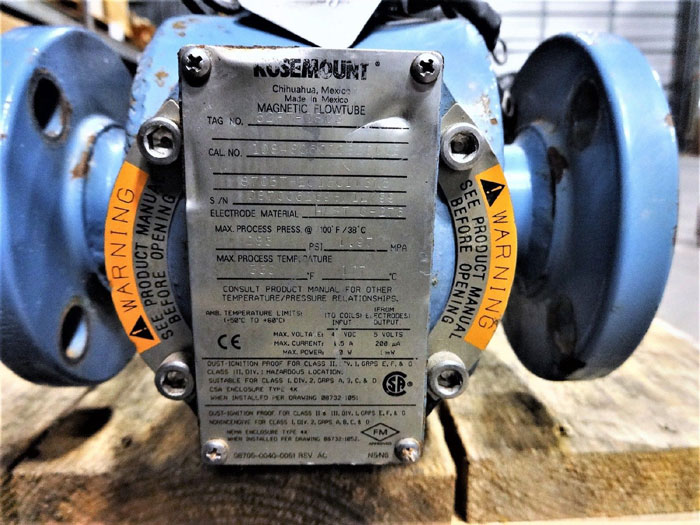 ROSEMOUNT 1-1/2" 150# MAGNETIC FLOW TUBE 8705THE01501W3N5