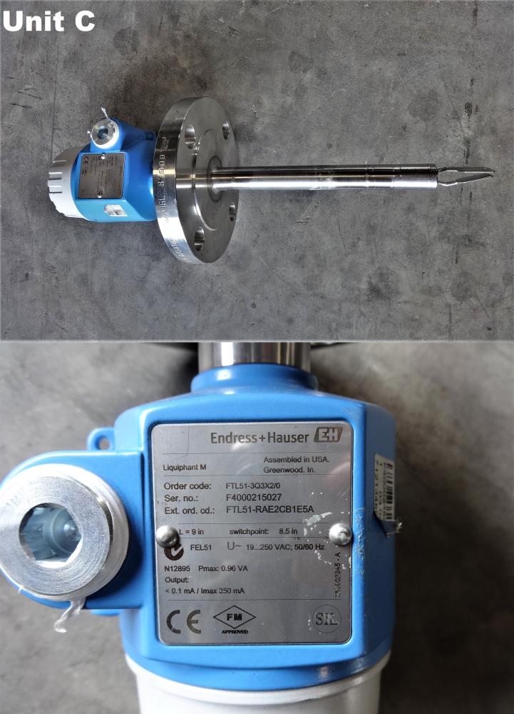 ENDRESS HAUSER LIQUIPHANT M FTL51 POINT LEVEL SWITCH *SEVERAL UNITS ...