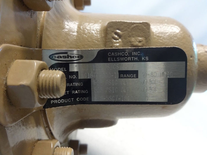 CASHCO 1" 123 CS/CS/S3N BACK PRESSURE RELIEF REGULATOR 8B6-5SC7-18000000C