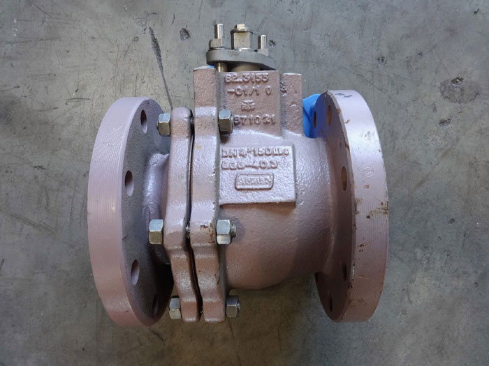 Atomac 4" 150# PFA Lined Ball Valve, Model #B 72003