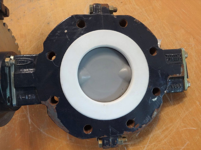 DURCO 4" 150# CARBON STEEL BUTTERFLY VALVE, FIG# BTL 480V