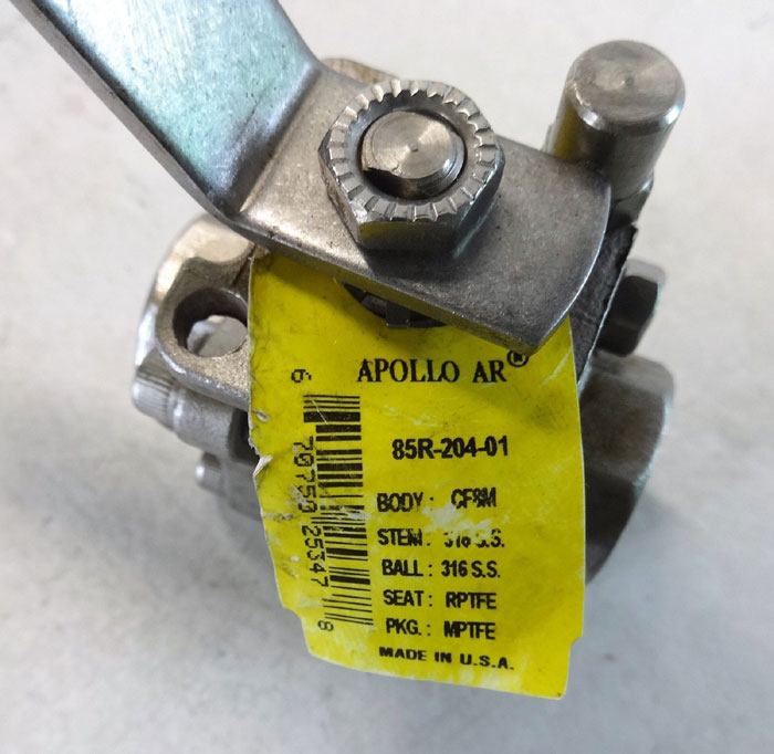 LOT OF (3) APOLLO AR 3/4" SOCKET WELD 3-PIECE CF8M BALL VALVE #85R-204-01