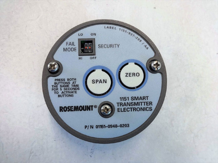 ROSEMOUNT 1151 SMART TRANSMITTER ELECTRONICS REPLACEMENT PART 01151 ...
