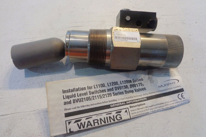 MURPHY LIQUID LEVEL SWITCH W/ DUMP VALVE OPERATION L1200NDVO