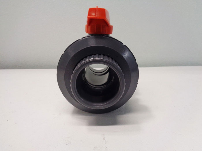 Chemtrol Nibco 2" PVC FKM Ball Valve, SOC/THD, Full-Port, U45TB V **LOT OF (2)**