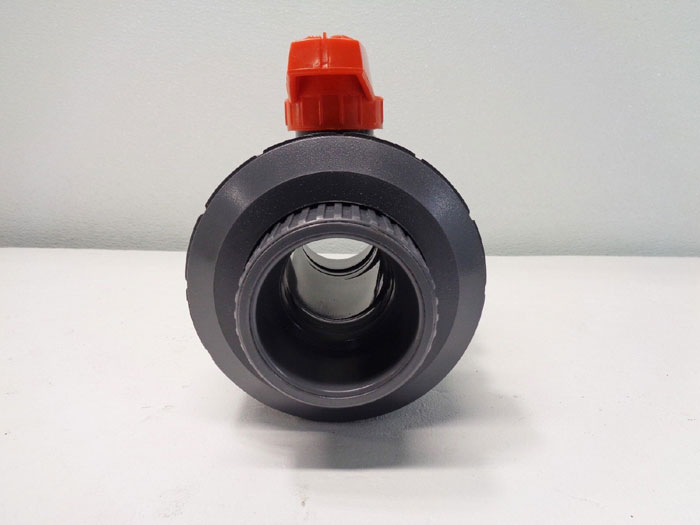 Chemtrol Nibco 2" PVC FKM Ball Valve, SOC/THD, Full-Port, U45TB V **LOT OF (2)**