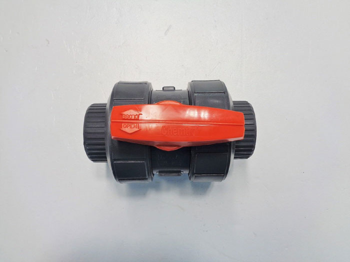 Chemtrol Nibco 2" PVC FKM Ball Valve, SOC/THD, Full-Port, U45TB V **LOT OF (2)**