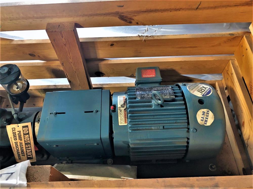 ROTH TURBINE PUMP 1" x 1-1/4" 300# Stainless Model# 3TFC2133SA w/5HP ...