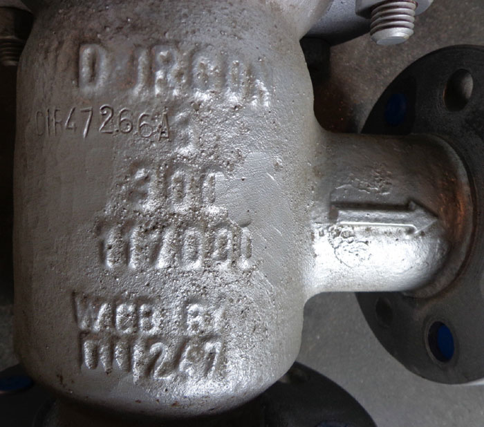 DURCON VALVE 3" X 2" 300# DLPM-12-030-11566