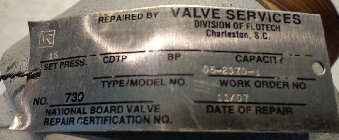 KUNKLE 3" BRASS VALVE MODEL 337