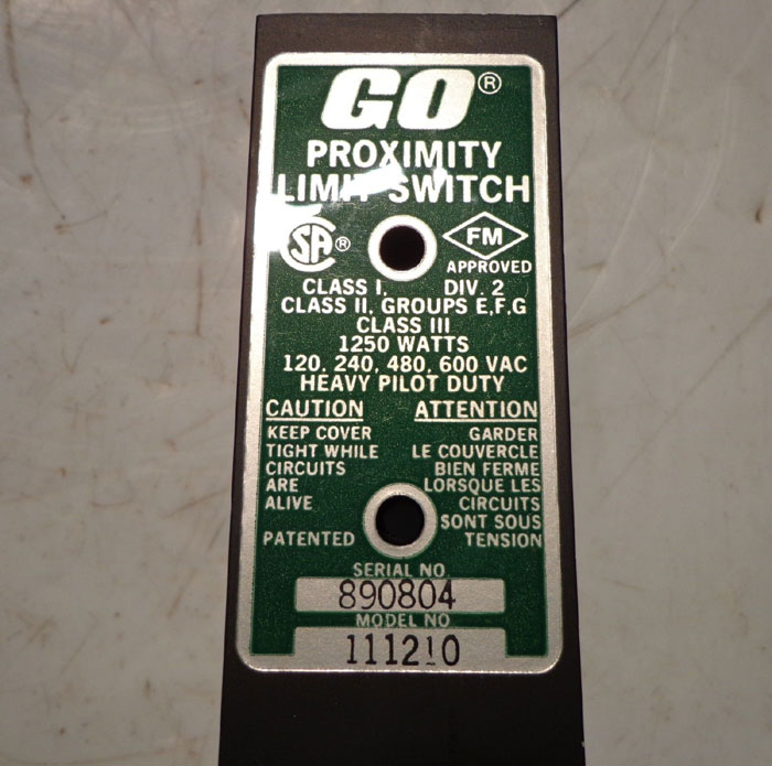 GO GENERAL PROXIMITY LIMIT SWITCH 111210 - LOT OF (5)