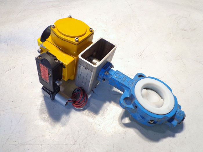 EBRO ARMATUREN 2" 150# WAFER BUTTERFLY VALVE T211 w/ EMERSON FIELD Q ...