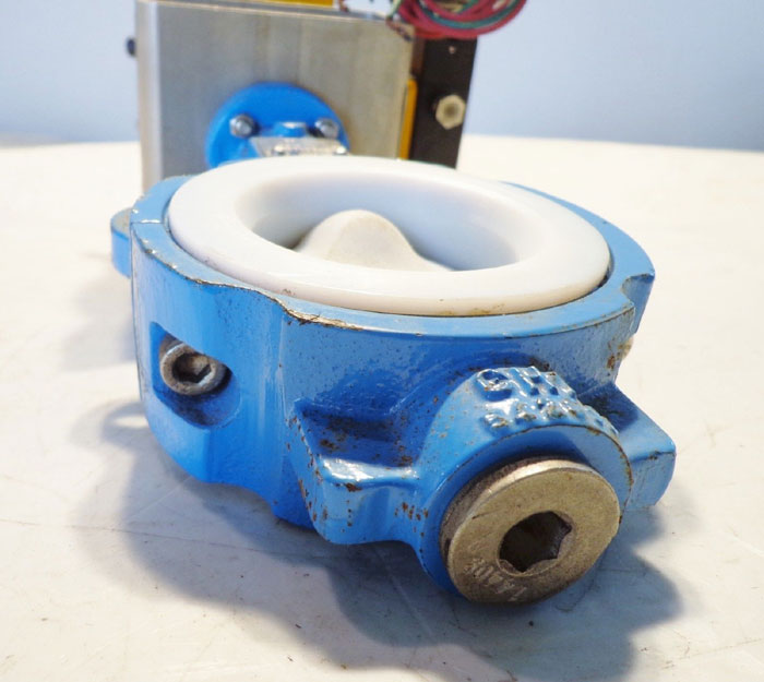 EBRO ARMATUREN 2" 150# WAFER BUTTERFLY VALVE T211 w/ EMERSON FIELD Q ...