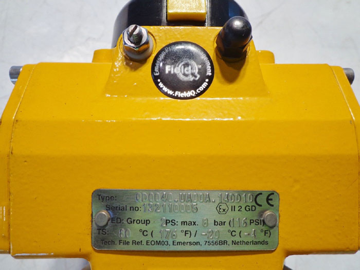 EBRO ARMATUREN 2" 150# WAFER BUTTERFLY VALVE T211 w/ EMERSON FIELD Q ...