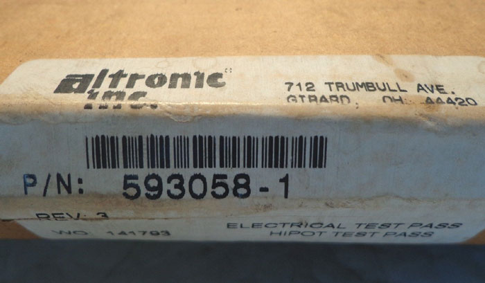LOT OF (5) ALTRONIC CABLES 6-PIN HOLE 593058-1 & 593058-2