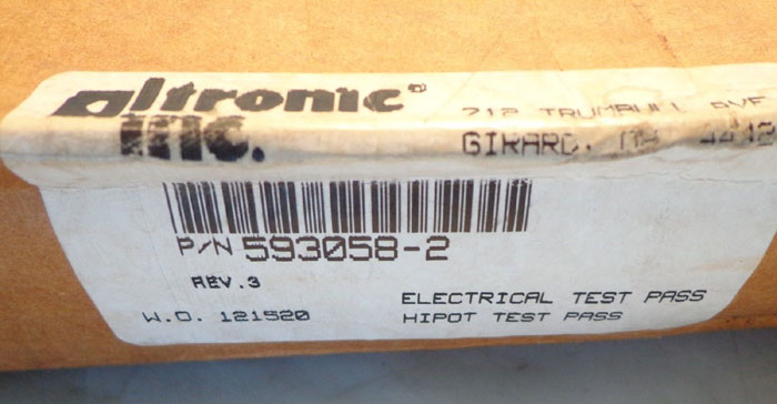 LOT OF (5) ALTRONIC CABLES 6-PIN HOLE 593058-1 & 593058-2
