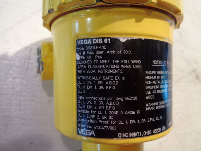 VEGA DIS 61 REMOTE DISPLAY DIS61.UFAND