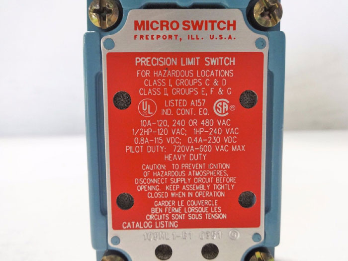 MICRO SWITCH PRECISION LIMIT SWITCH 105ML1-E1 0351