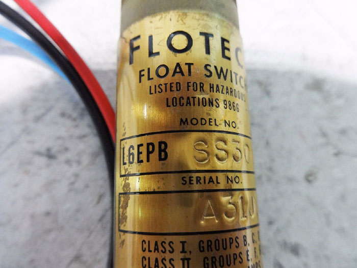 FLOTECT 1" LIQUID LEVEL SWITCH L6EPB SS30 (SS3O)