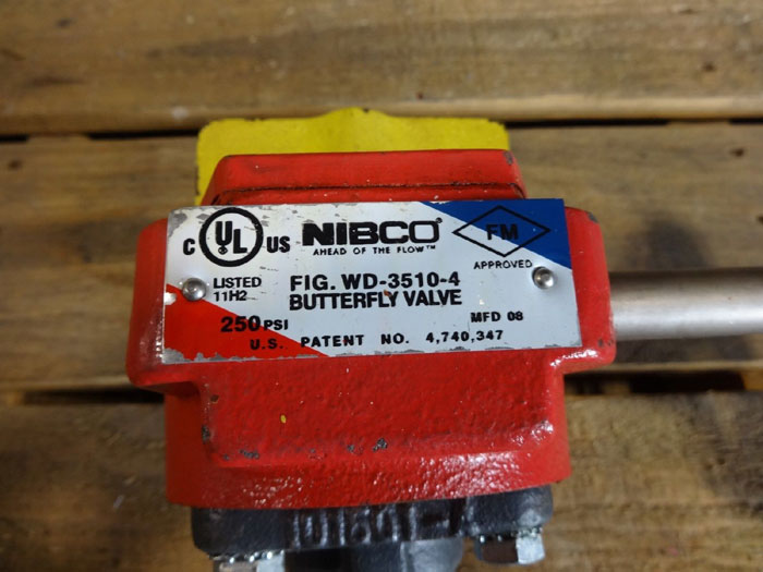 NIBCO 6" WAFER BUTTERFLY VALVE WITH GEAR OPERATOR WD-3510-4