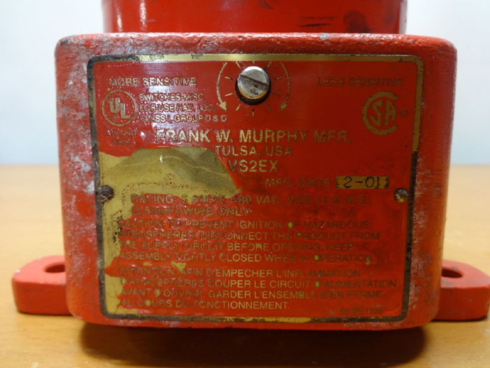 MURPHY SHOCK VIBRATION SWITCH VS2EX