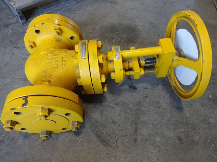 DESCOTE 4" 300# BELLOWS SEAL GLOBE VALVE LCC MATERIAL, FIG# 2102/B