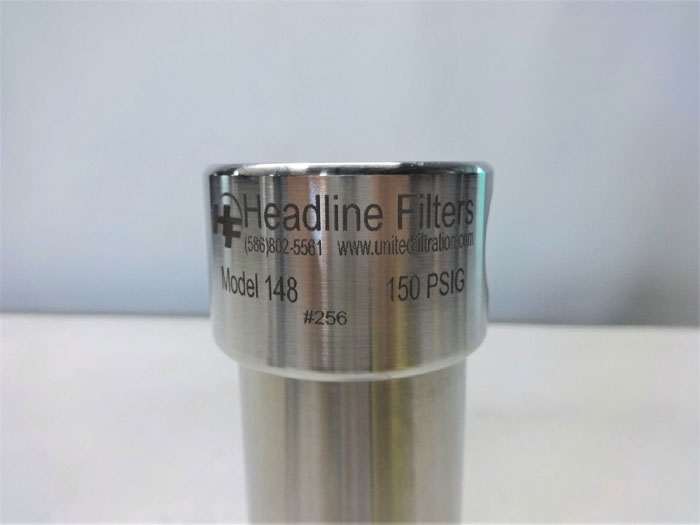 LOT OF (2) HEADLINE FILTERS - STAINLESS STEEL FILTER HOUSINGS, MODEL 148