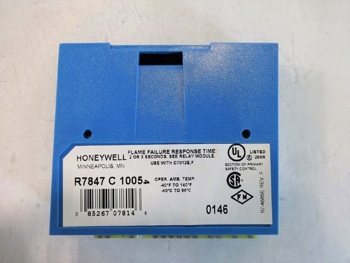 HONEYWELL DYNAMIC SELF-CHECK RECTIFICATION FLAME AMPLIFIER R7847 C 1005