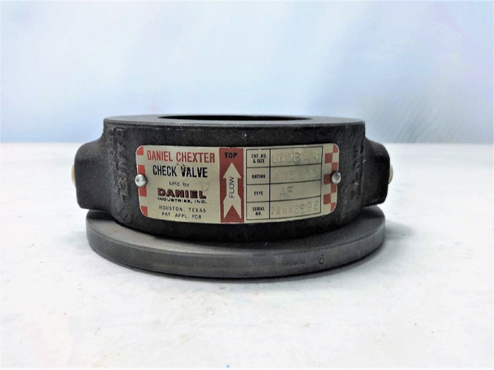 DANIEL 3" 600# CHEXTER PIVOT DISC CHECK VALVE, TYPE AF, CAT# 1605